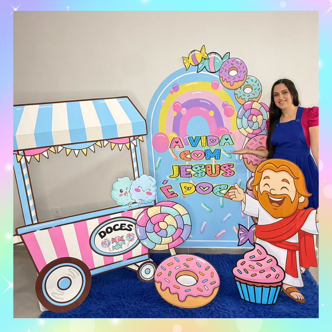 Painel A Vida Com Jesus é Doce Professora Mikaelly Timóteo